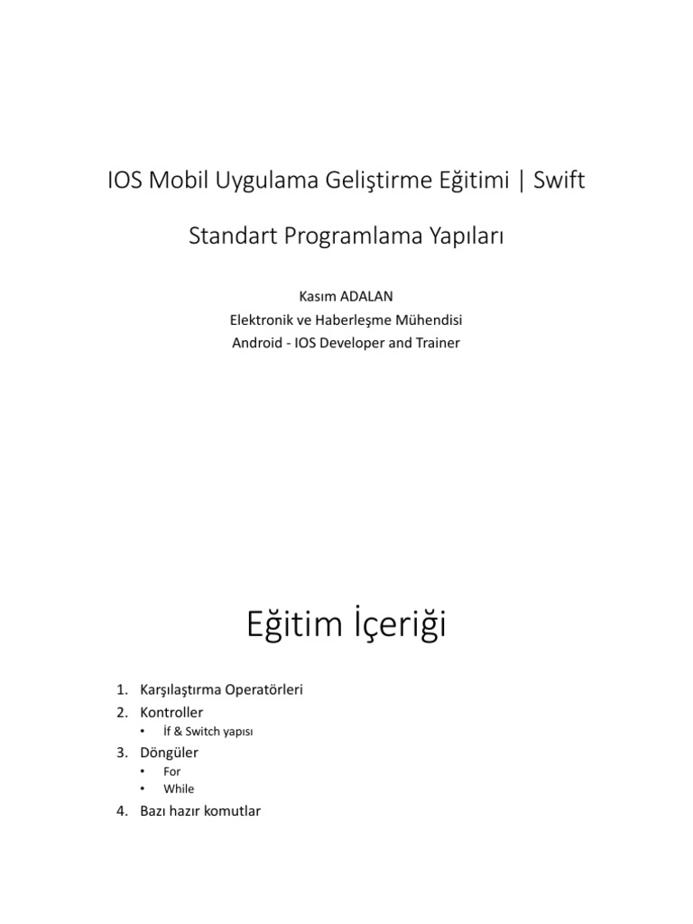 Standart Programlama Yapilari | PDF