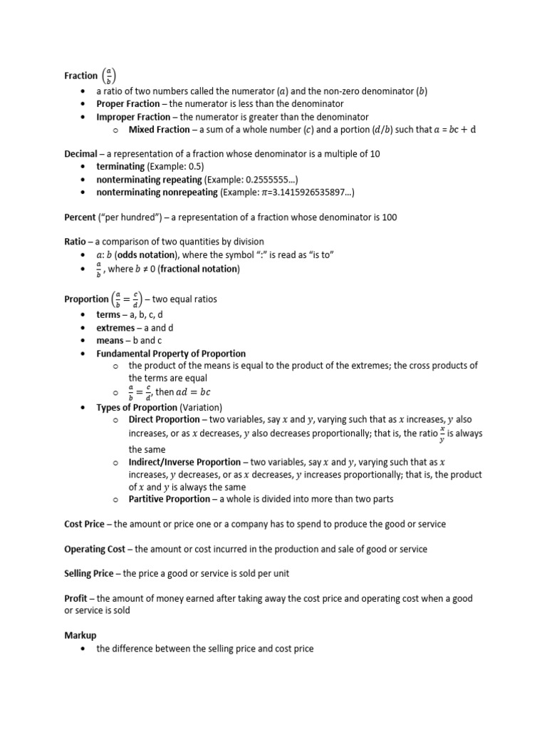 Bus Math Reviewer | PDF