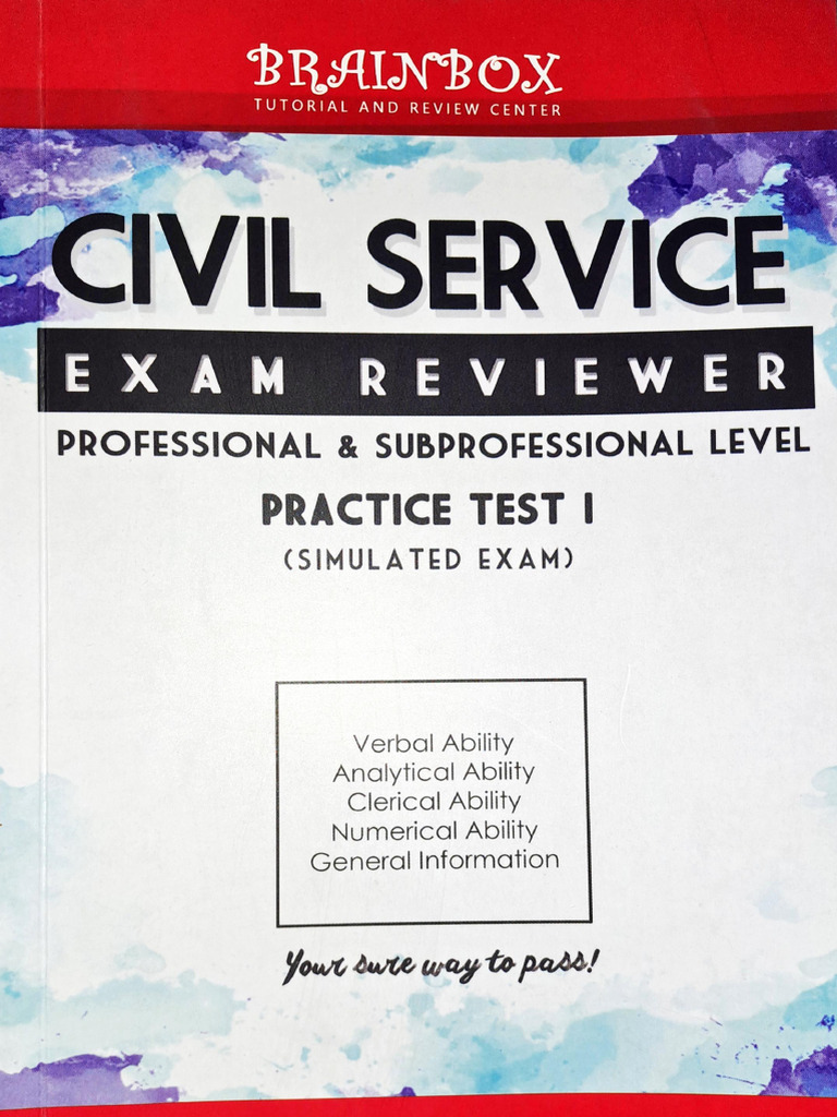 Brainbox Civil Service Exam Practice Test I (Simulated Exam) | PDF