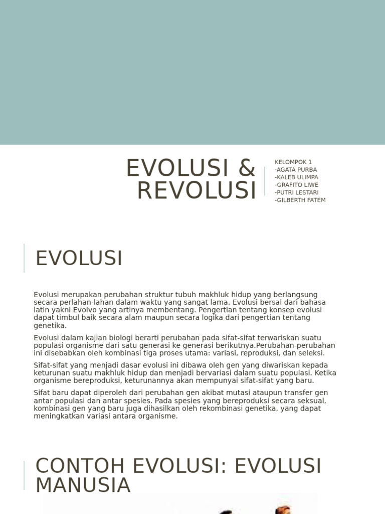 Evolusi & Revolusi | PDF