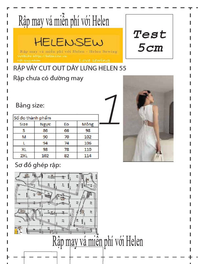 Váy Trắng Cut Out Dây Lưng Helen 56 A4 | PDF