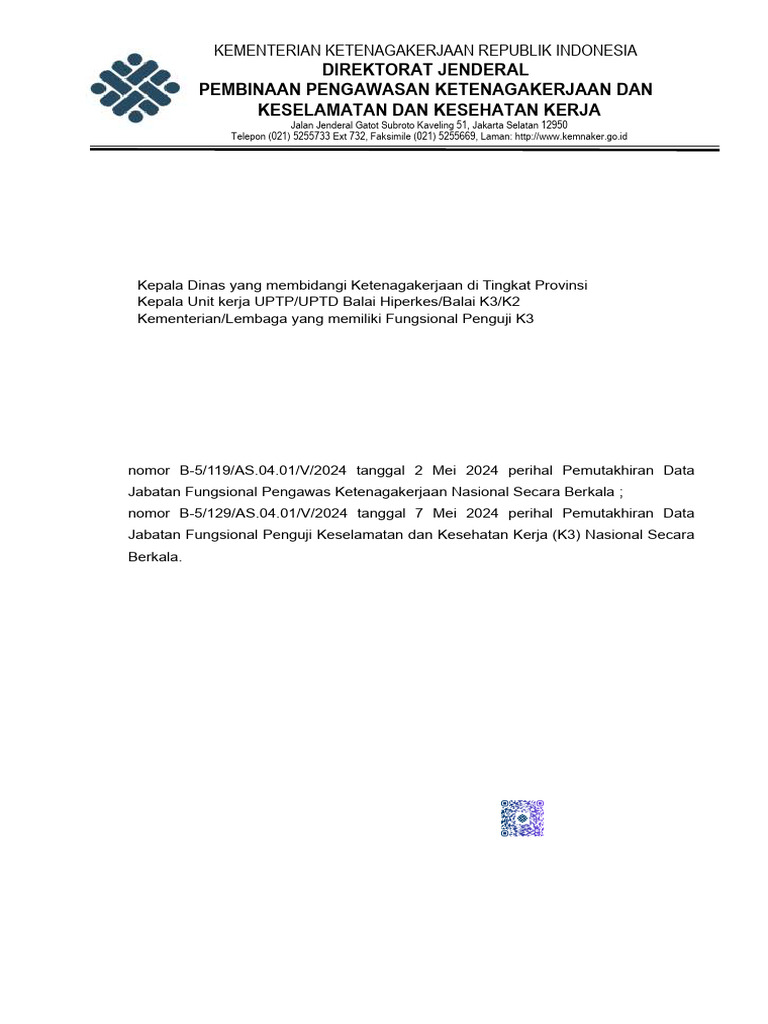 204 Surat Pemutakhiran Data Daerah Edit - Sign - 2962 | PDF