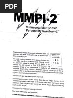 MMPI 2 Test Booklet | PDF
