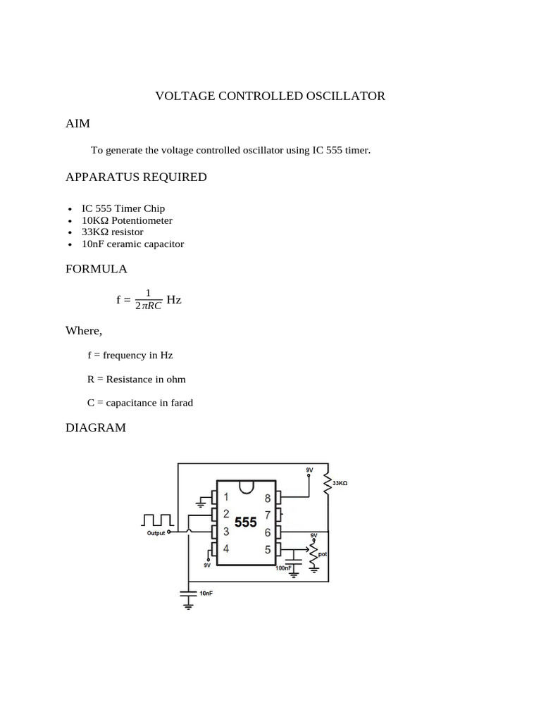 Voltage Controlled Oscillator | PDF