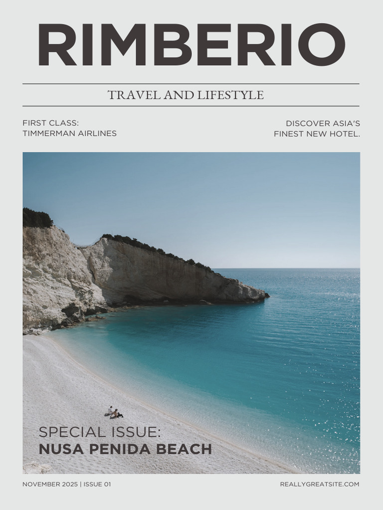 Ivory Simple Minimalist Travel Magazine PDF | PDF