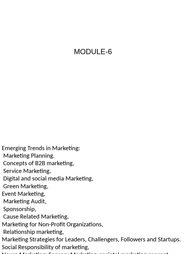 MM Module 6 | PDF