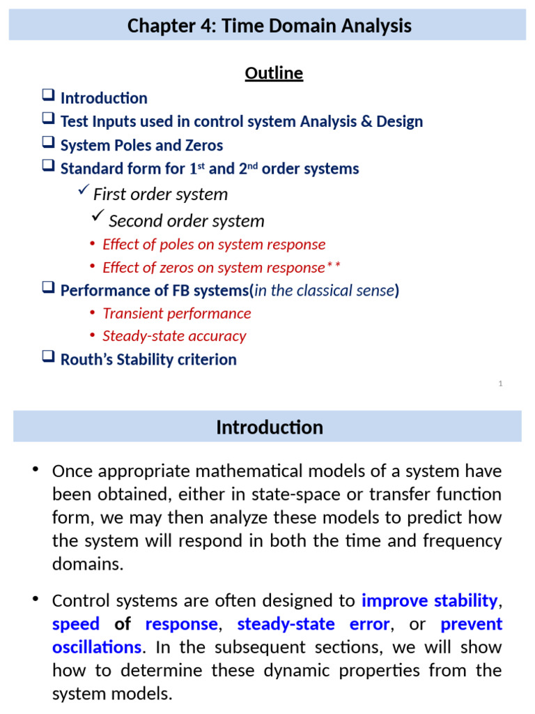 Chapter 4 Time Domain Analysis (Update) | PDF