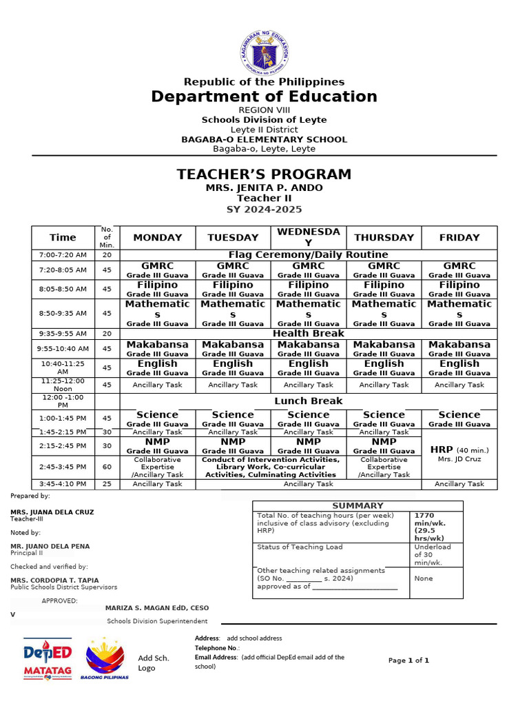 Teachers Program New Template QMS | PDF