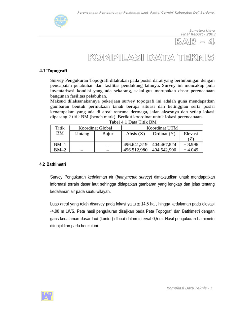 Bab4-KOMPILASI DATA TEKNIS 8 Jan2004 | PDF