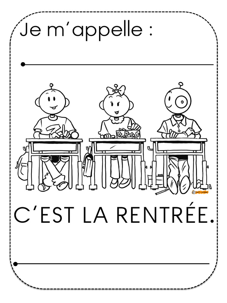 Coloriage de Rentrée CP | PDF
