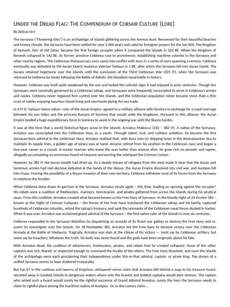 Under The Dread Flag v4 | PDF