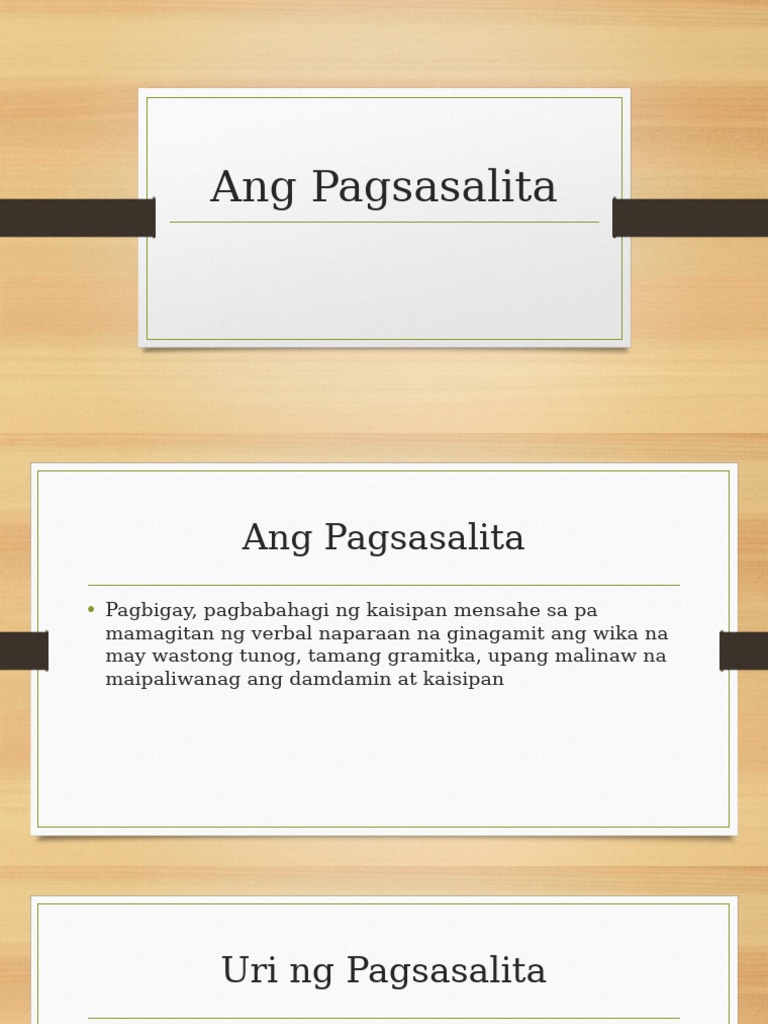 Ang Pagsasalita | PDF