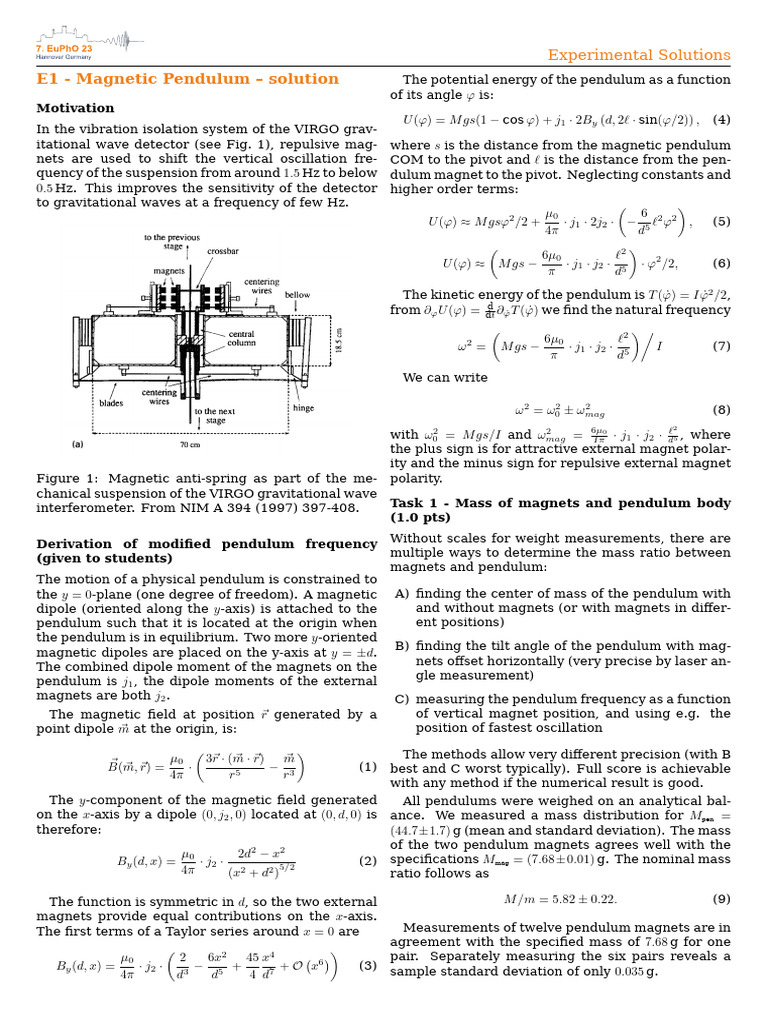 EuPhO 2023 Exp Sol | PDF