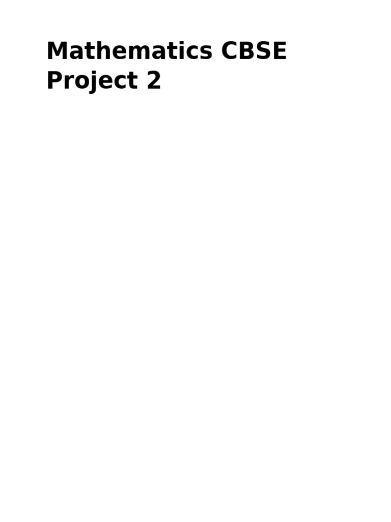 Anirudh CBSE Math Project Class 12 C | PDF
