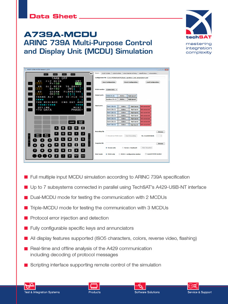 ARINC 739A MCDU 电脑模拟器 | PDF