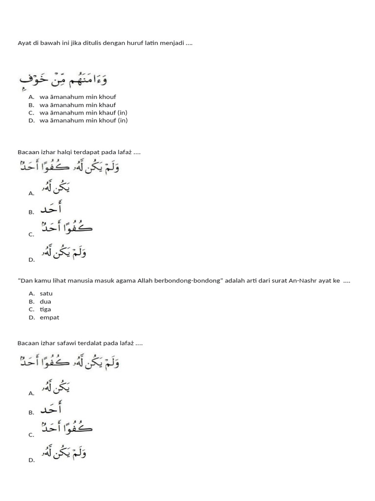 Soal BTQ New 1 | PDF