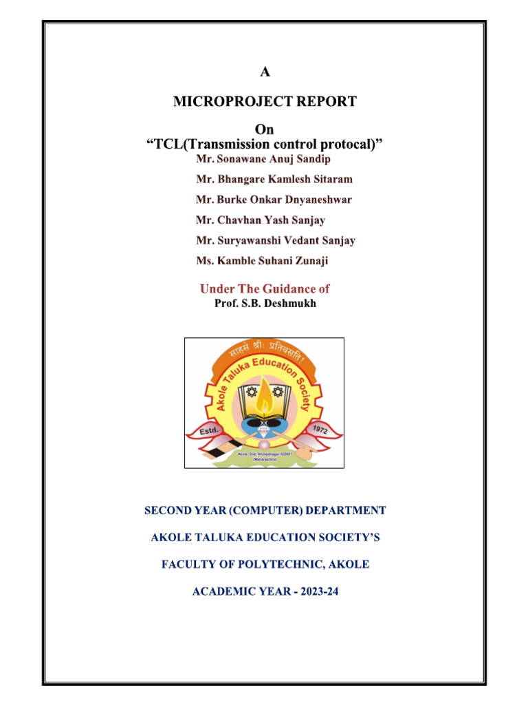 DCC Microproject | PDF