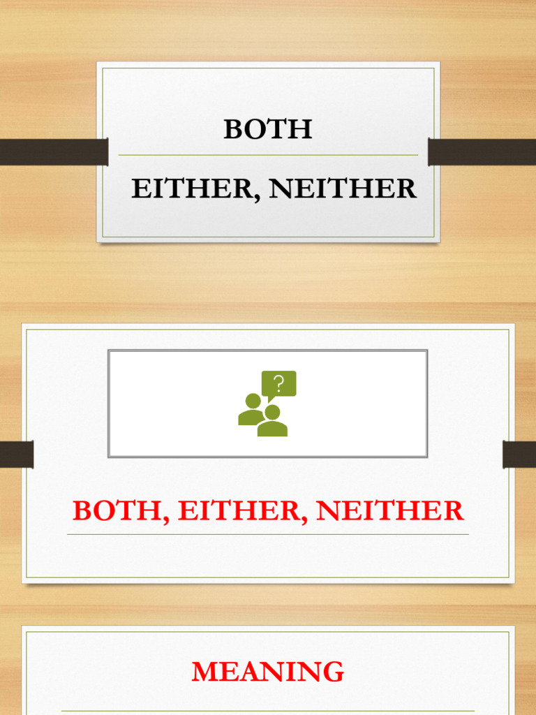Both, Either, Neither | PDF