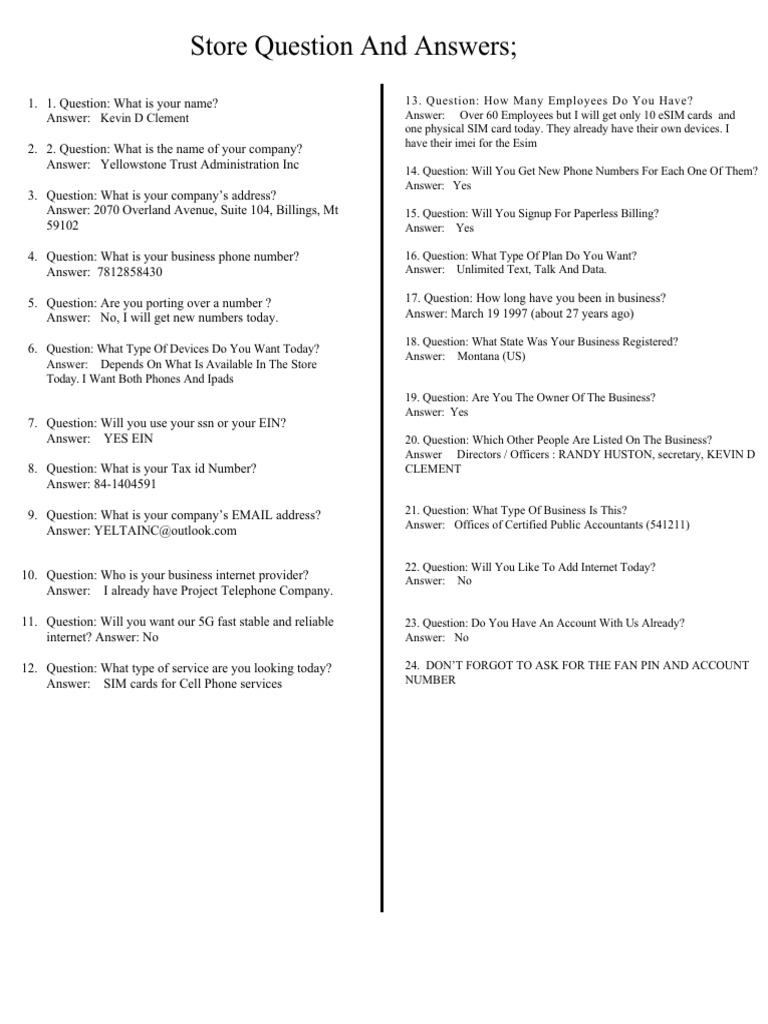 Store Question and Answers | PDF