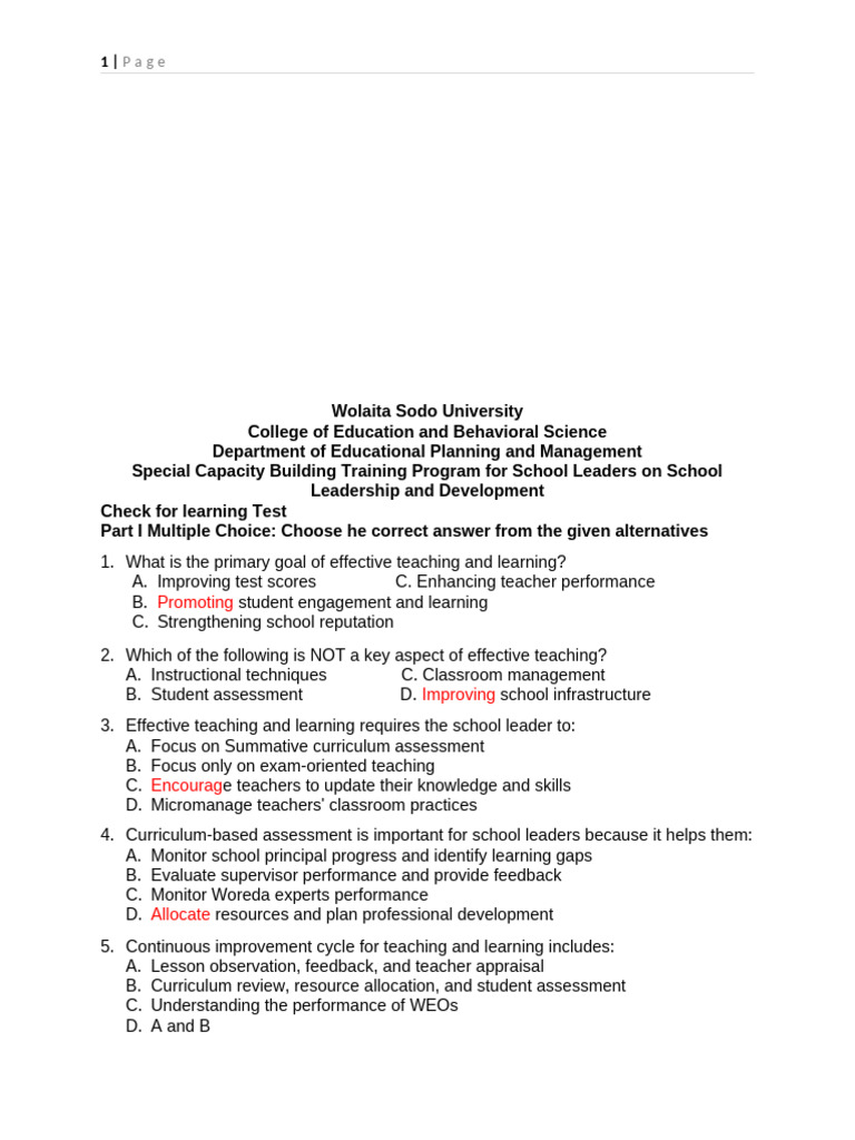 Unit 2-5-Check For Learning Questions | PDF