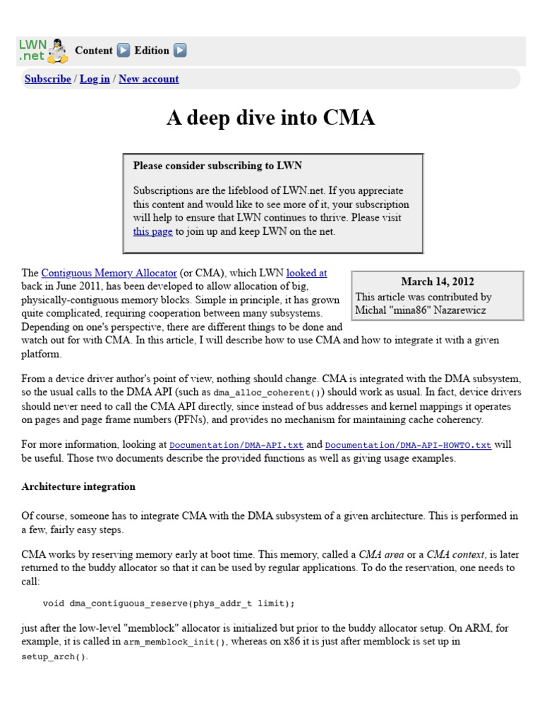 A deep dive into CMA | PDF