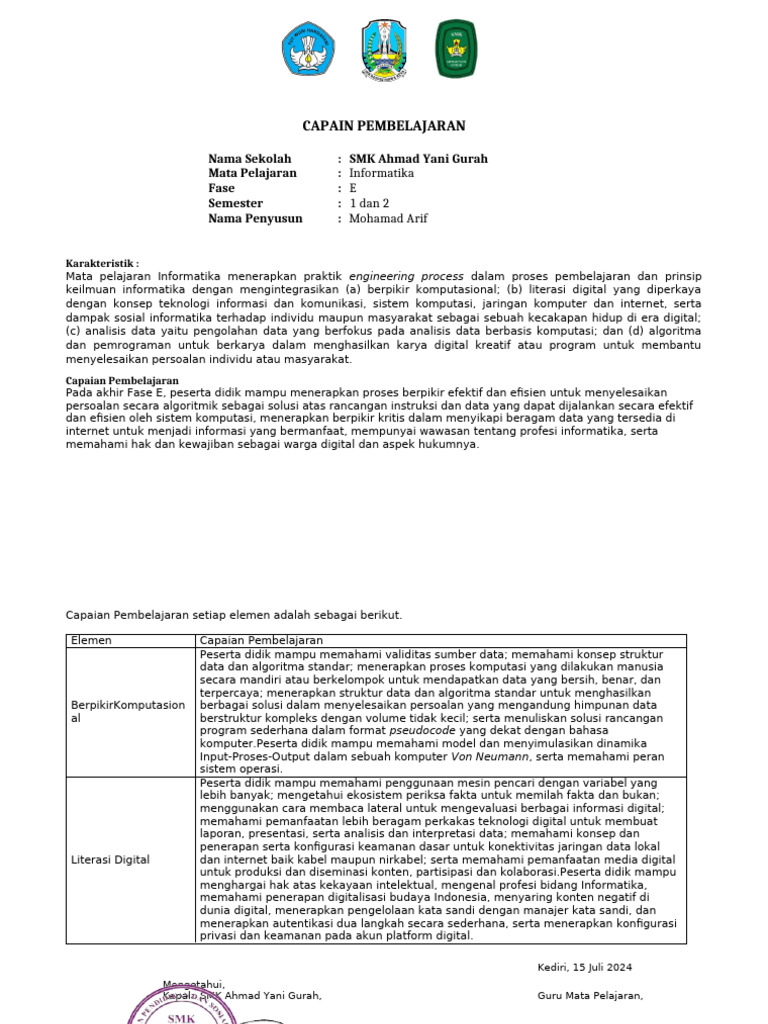 CP - Informatika - Fase e | PDF