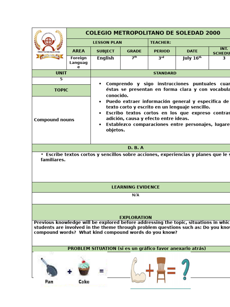 Planner 7° #7 Unit 5 (2024) | PDF | Semantic Units | Language Arts ...
