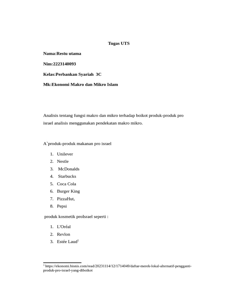 Tugas UTS Restu | PDF