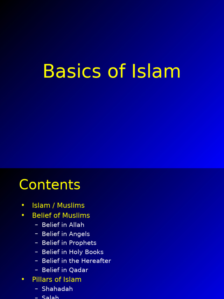 Basics of Islam .. | PDF