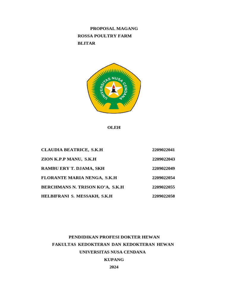 PROPOSAL MAGANG Ante Bea | PDF