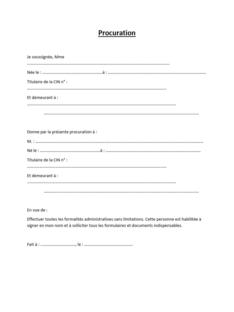 Procuration | PDF