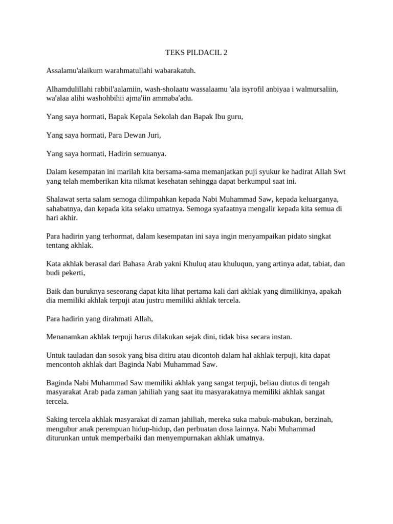 Teks Pildacil 2-4 | PDF