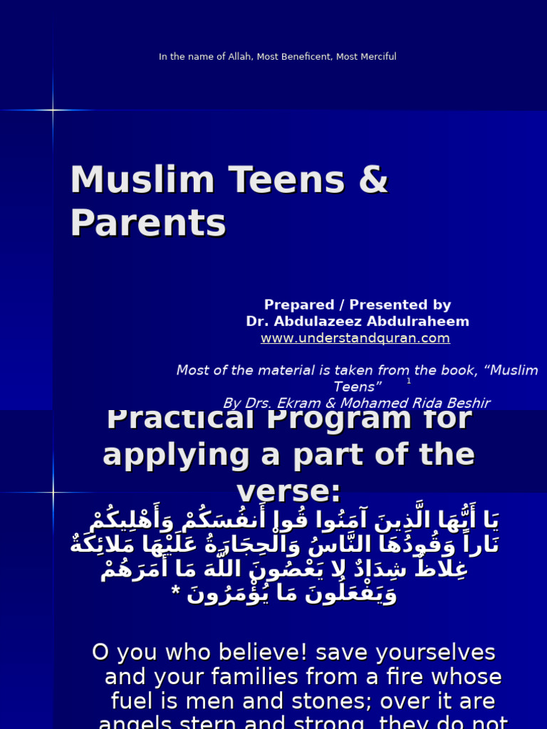 Muslim Teens & Parents | PDF | Adolescence | God In Islam