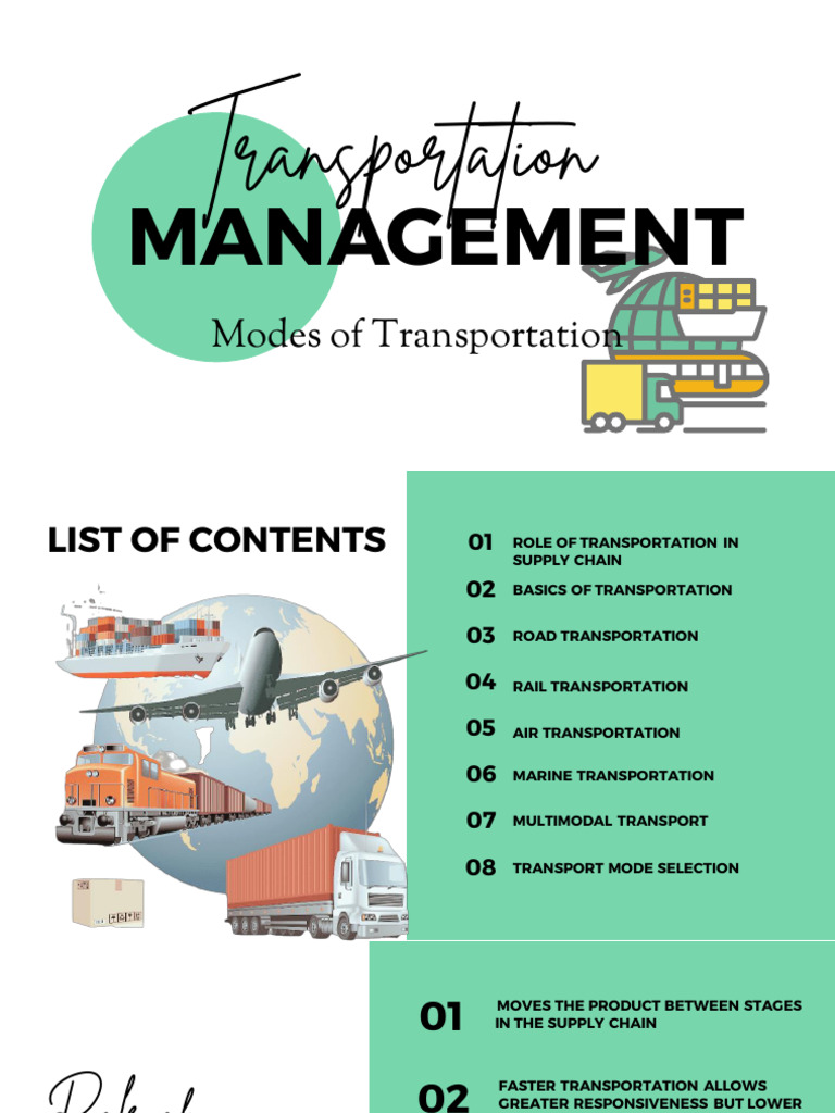 Group 4 Div 10 Transportation Management | PDF