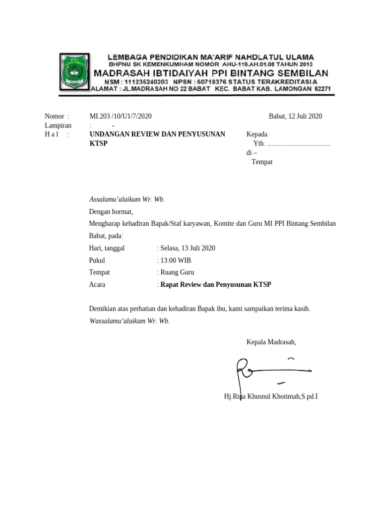 29 Notulen Rapat, Undagan Tanpa Kop | PDF