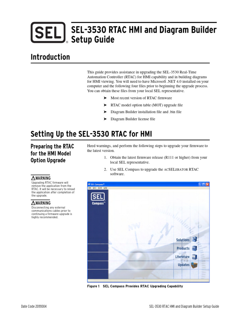 SEL-3530 RTAC and HMI Setup Guide - 20111004 | PDF