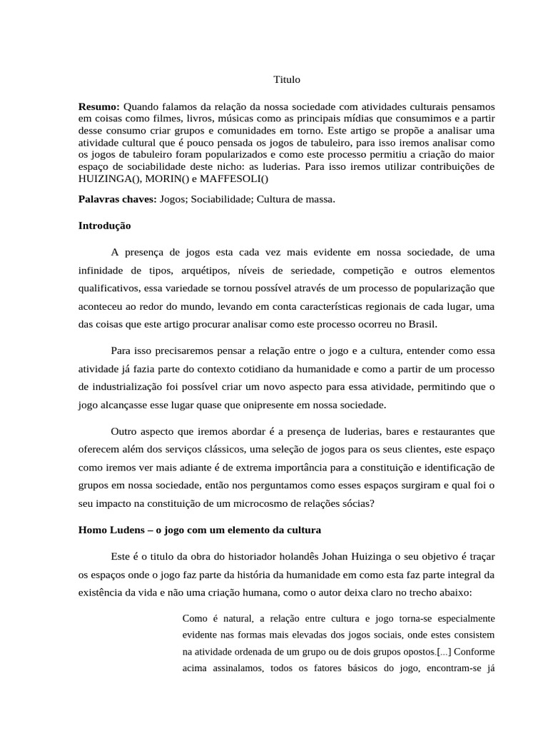 Artigo Luderia 2.0 | PDF