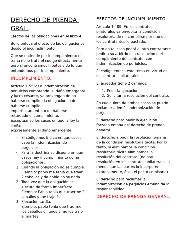 Prenda General | PDF | Daños y perjuicios | Derecho privado