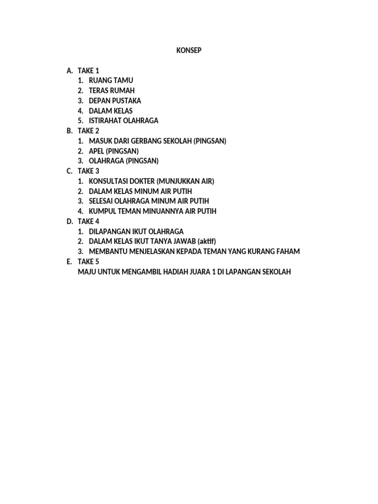 Konsep Video Kss | PDF