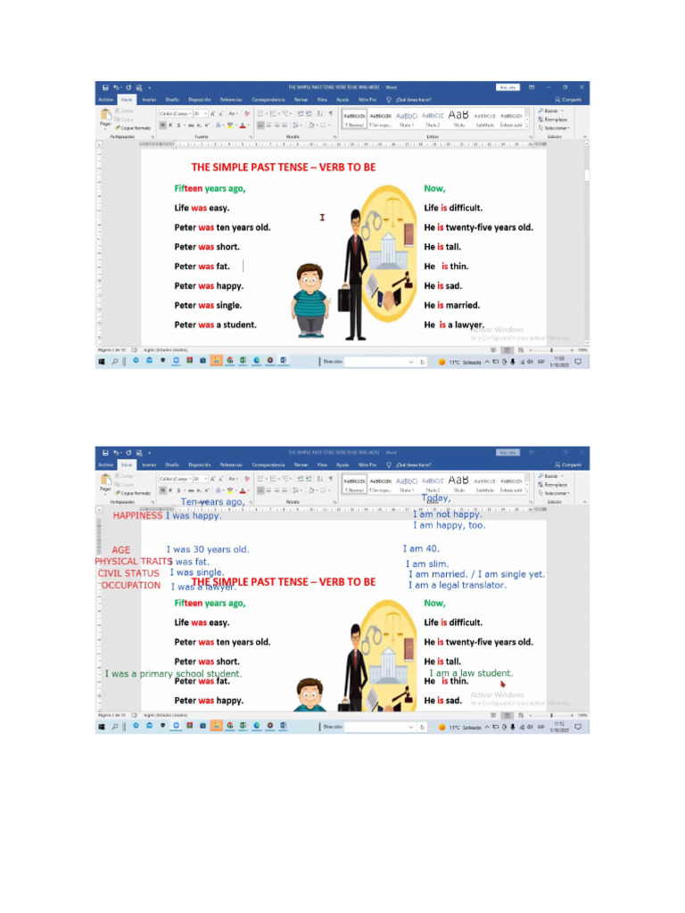 Capturas Was Were | PDF