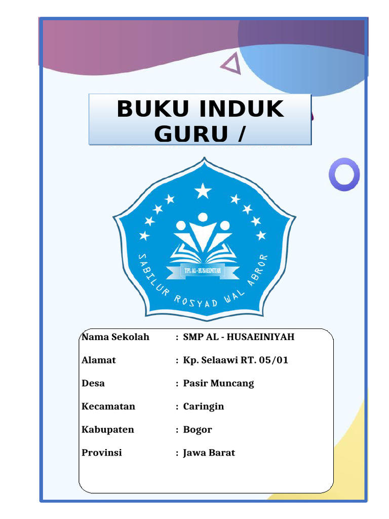 Cover Buku Induk | PDF