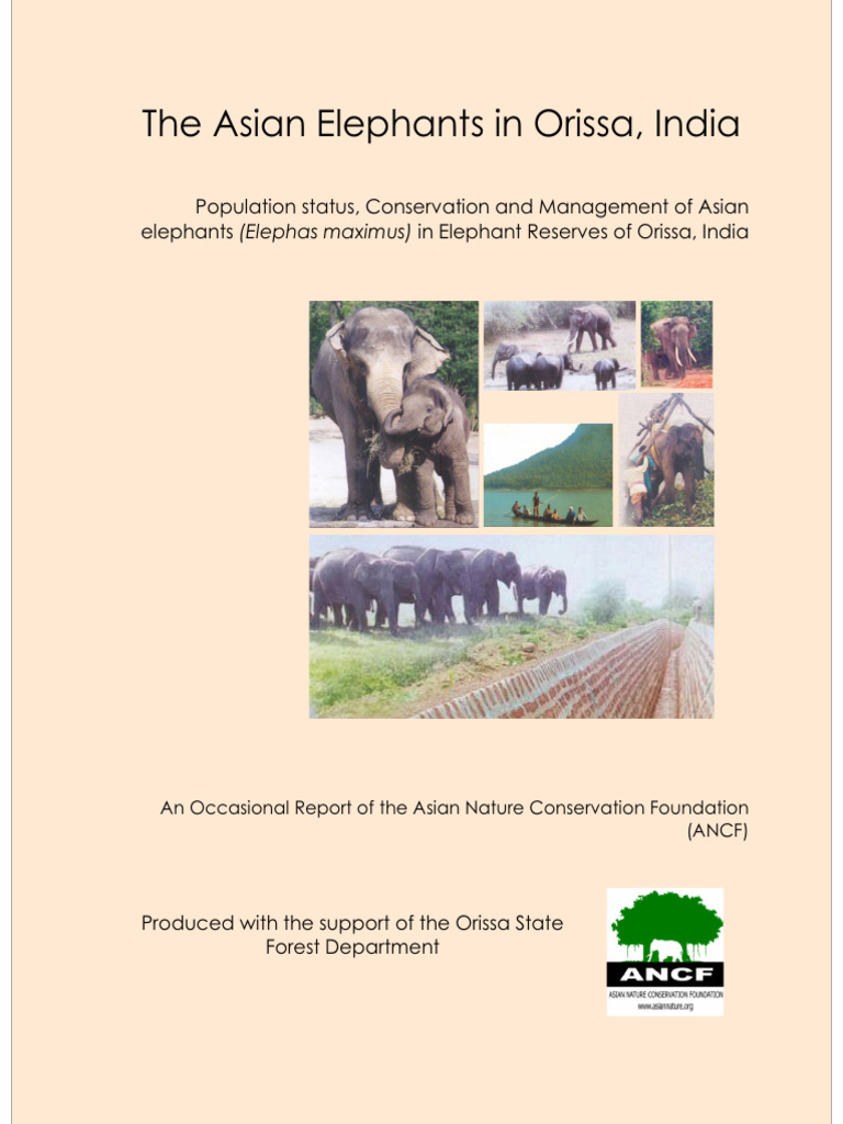 The Asian Elephant in Orissa | PDF | Conservation Biology | Forests