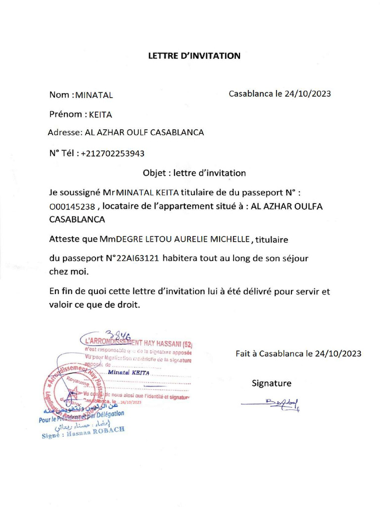 Lettre Dinvitation | PDF