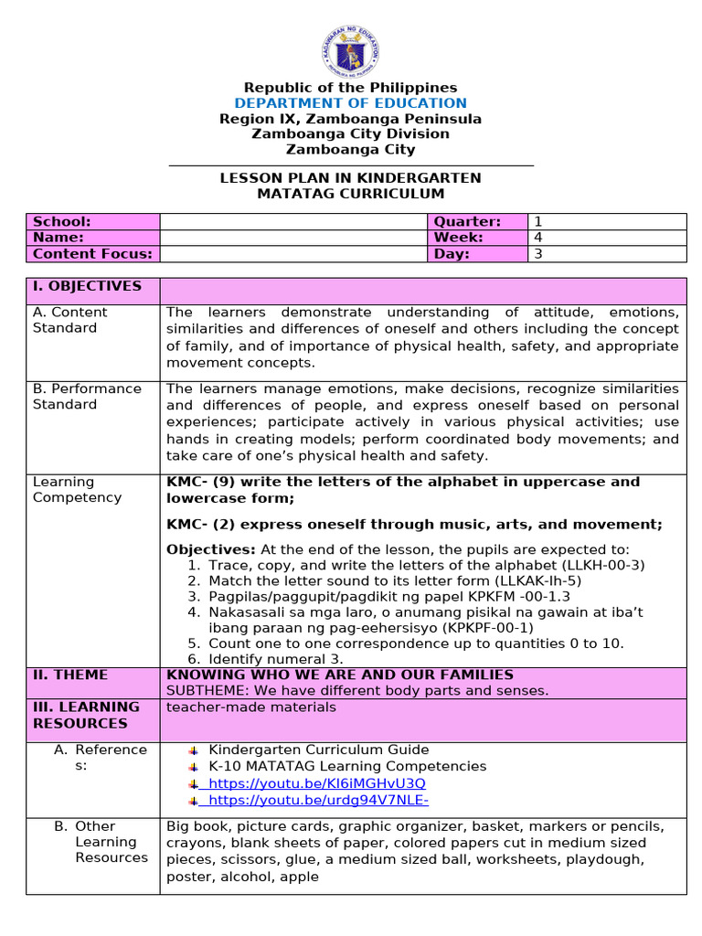 Q1 Week4 Day3 Matatag LP Final | PDF | Inquiry Based Learning | Constructivism (Philosophy Of ...