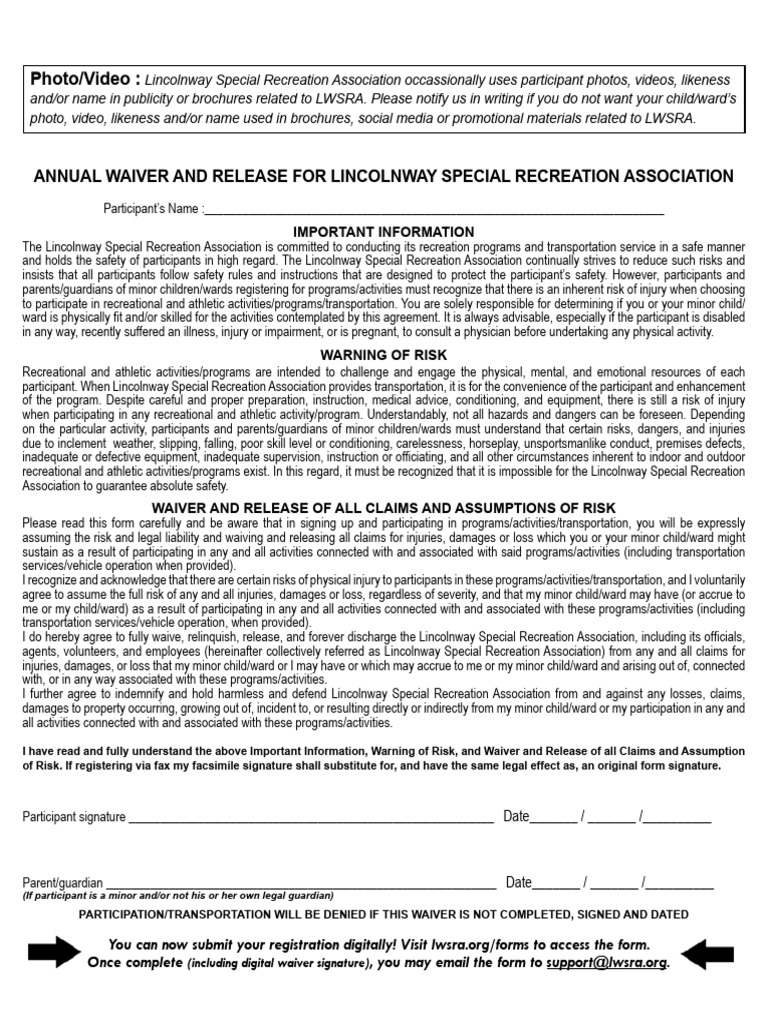 LWSRA General Waiver Fillable | PDF