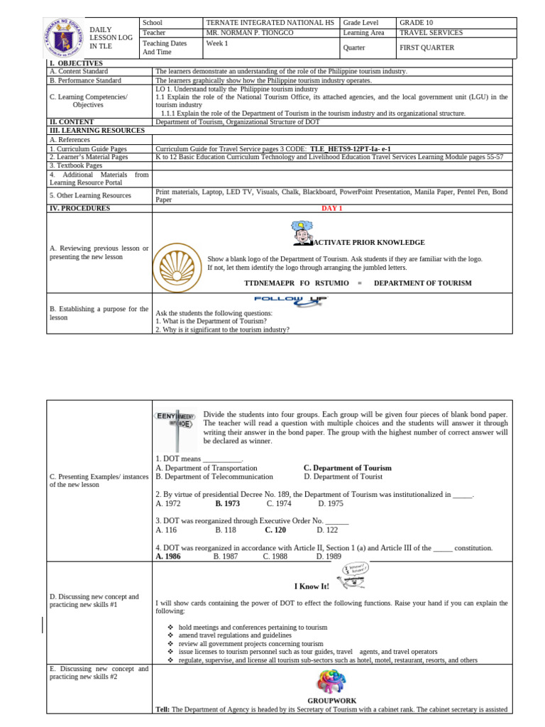 DLL Travel Services FIRST Grading | PDF