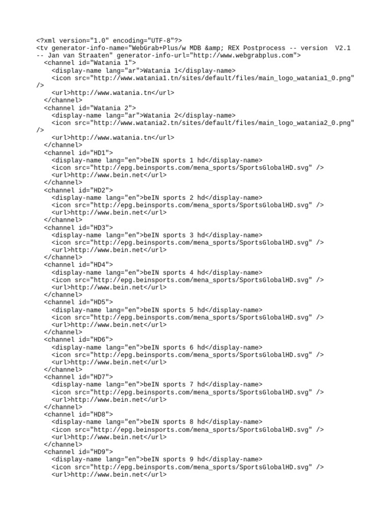 Guide - XMLTV 2 | PDF