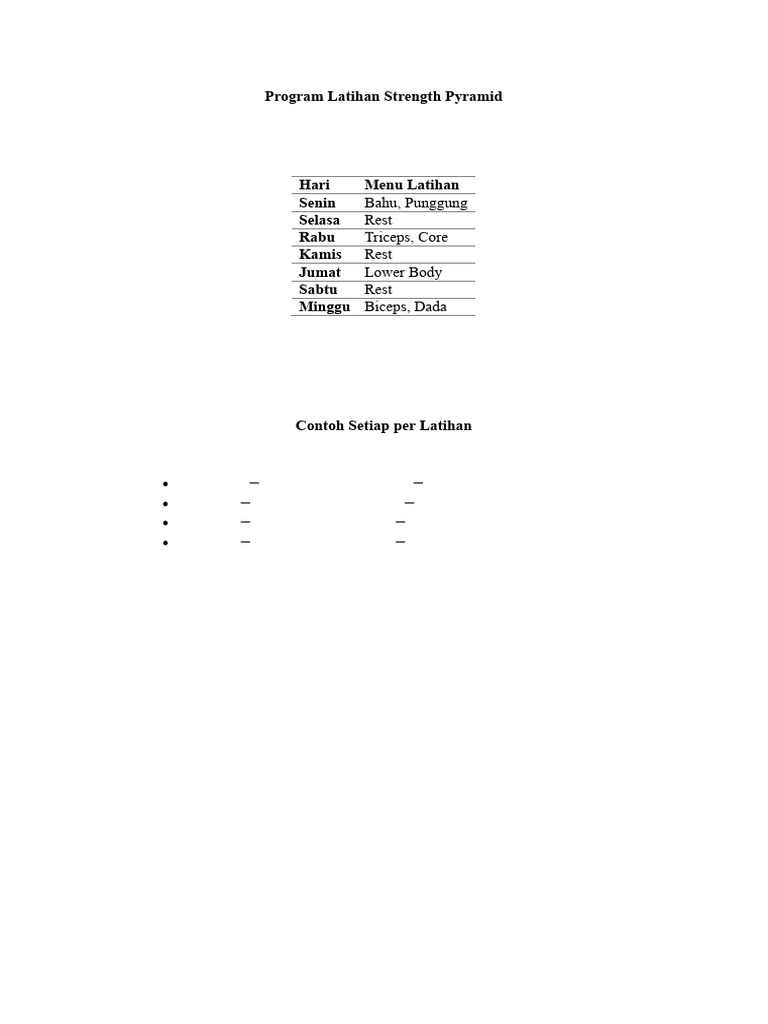 Program Latihan Strength Pyramid | PDF
