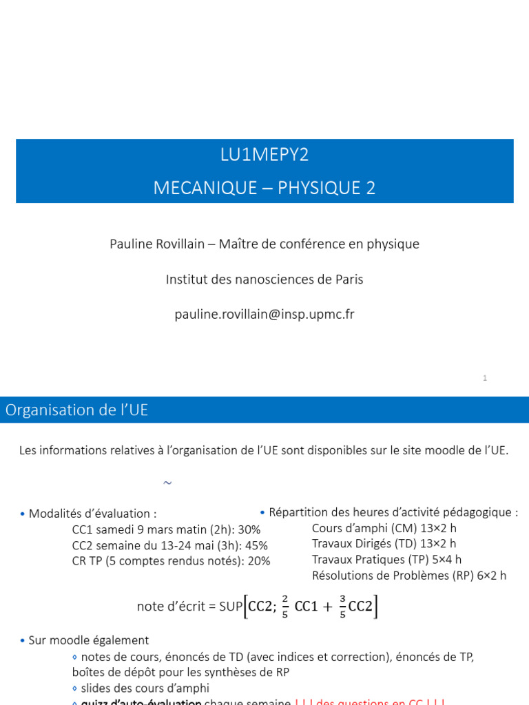 Cours1 Cinematique1 | PDF