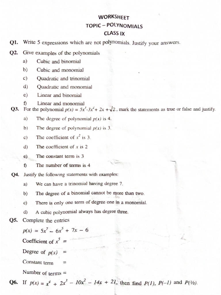 Practice Sheet | PDF